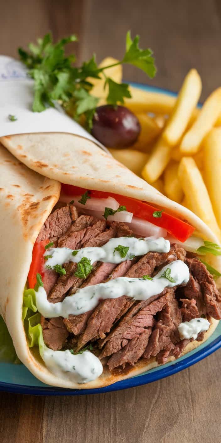 Greek Beef Gyros Wraps