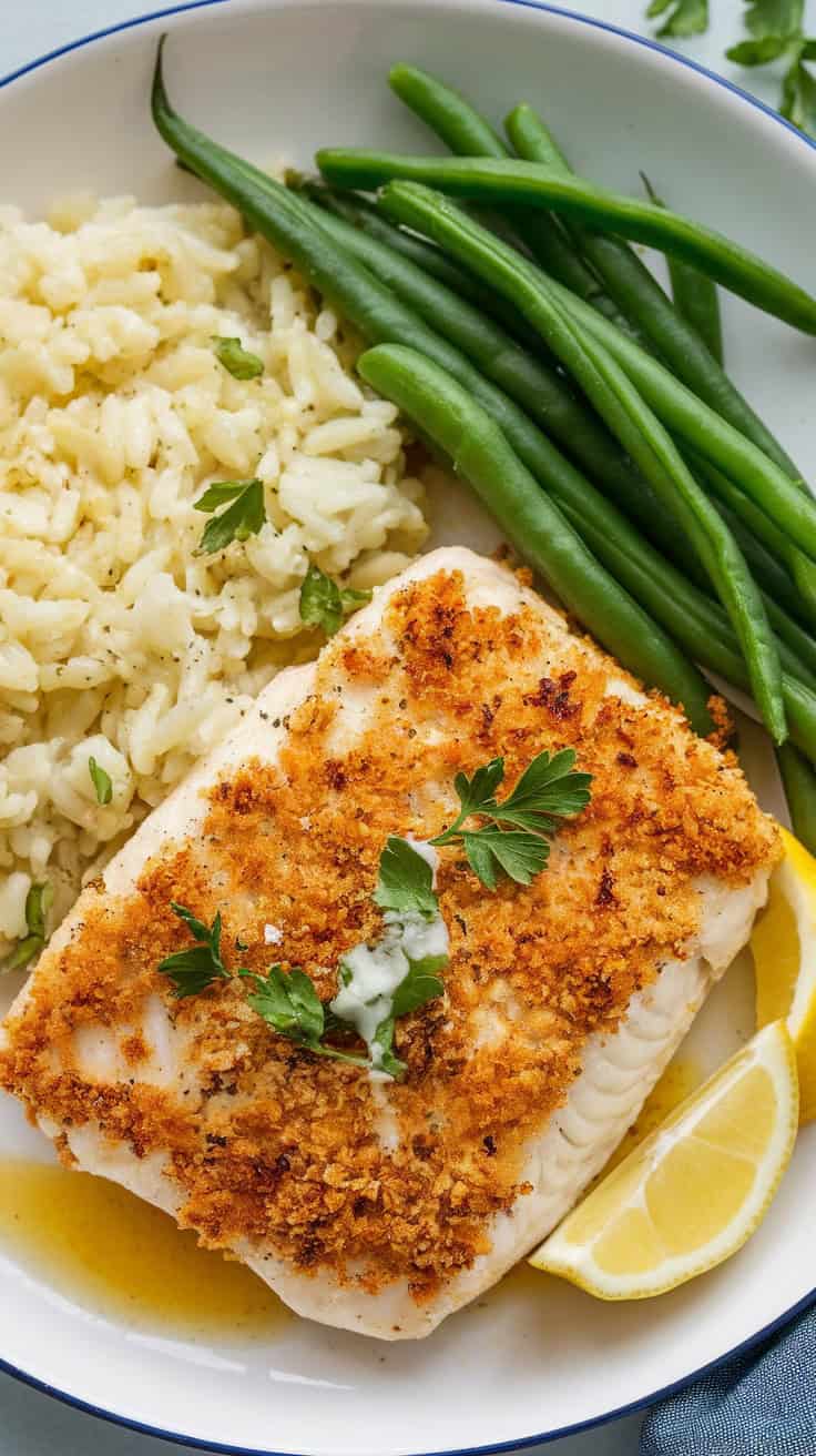 Crispy Panko Crusted Baked Tilapia