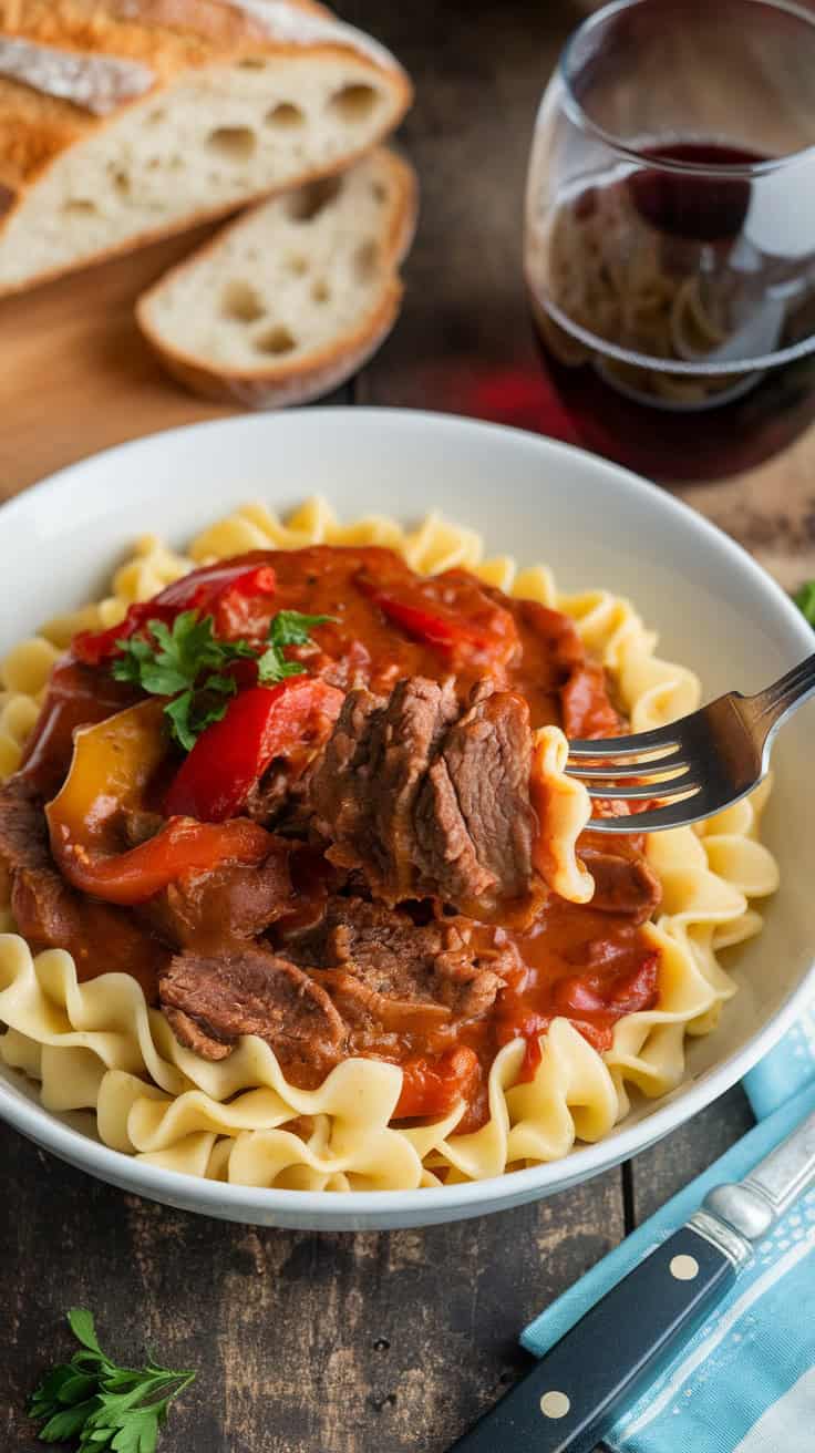 Slow Cooker Beef Goulash